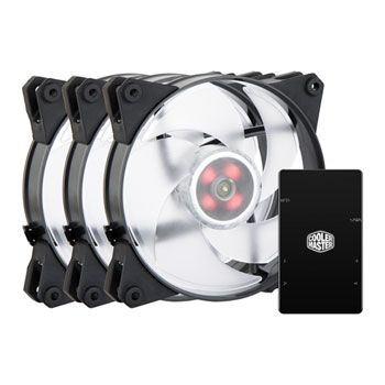 CoolerMaster MasterFan Pro 120mm 3x RGB SP Fan+Controller Kit LN87222 ...