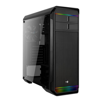 Aerocool Aero-500 Black RGB Mid Tower Gaming Case With Tempered Glass ...