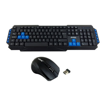 Xclio WS-880R Wireless Gaming Keyboard and 3 Button Mouse 2.4GHz with ...