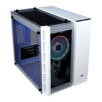 Corsair Crystal White 280X RGB Glass Micro ATX PC Gaming Case LN89661 ...
