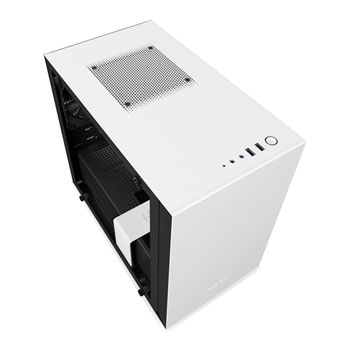 NZXT White H200 Mini ITX Windowed PC Gaming Case LN89843 - CA-H200B-W1 ...