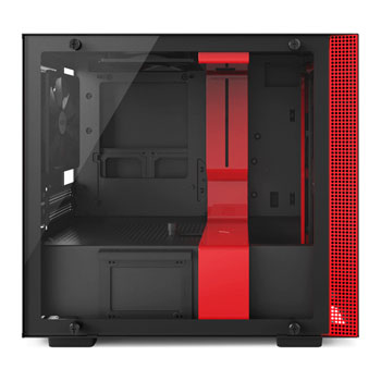 NZXT Red H200 Mini ITX Windowed PC Gaming Case LN89844 - CA-H200B-BR ...