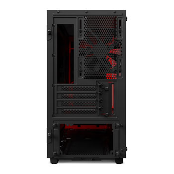 NZXT Red H400 Micro ATX Windowed PC Gaming Case LN89894 - CA-H400B-BR ...