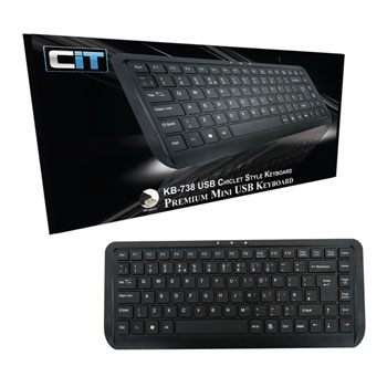 CIT KB-738 Premium Mini USB Black Keyboard LN92808 | SCAN UK