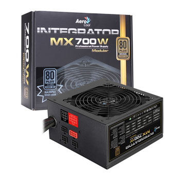 Aerocool Integrator 700W Semi Modular PSU 12cm Black Fan Active PFC ...