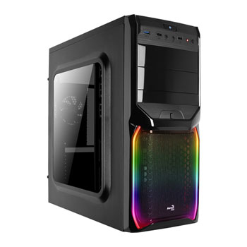 Aerocool V3X Black RGB Mid Gaming Case with Window LN92964 - ACCM ...