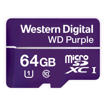 WD Purple 64GB High Endurance UHS Micro SD Memory Card LN93058 ...