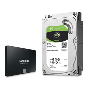 Samsung 860 EVO 500GB SATA SSD + Seagate 2TB SATA III Hard Drive ...