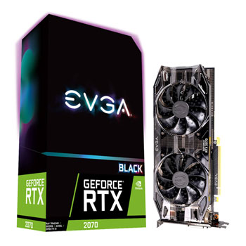 EVGA NVIDIA GeForce RTX 2070 8GB BLACK GAMING Turing Graphics Card ...