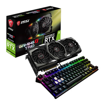 MSI GeForce RTX 2080 GAMING X TRIO + VIGOR GK70 Gaming Keyboard LN95146 ...