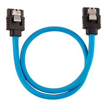 Corsair 30cm Blue Premium Braided Sleeved SATA Data Cable LN95620 - CC ...