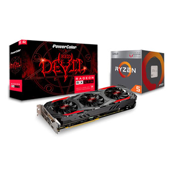 PowerColor RX 570 Red Devil 4GB GPU + AMD Ryzen 5 2400G CPU Bundle ...