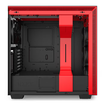 NZXT Black/Red H710i Smart Mid Tower Windowed PC Gaming Case LN98816 ...