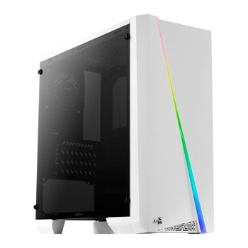 Aerocool Cylon Mini RGB White Tempered Glass MicroATX Gaming Case ...