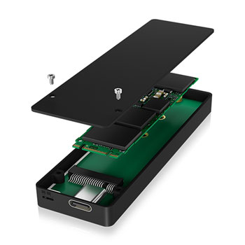 ICY BOX USB Type-C M.2 SATA SSD Enclosure LN99050 - IB-1815WP-C31 | SCAN UK