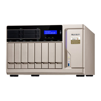Qnap 12 Bay Desktop NAS Enclosure LN99033 - TS-1277-1600-8G | SCAN UK