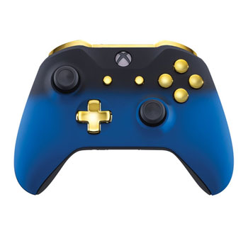 Custom Controllers Xbox One Controller Blue Shadow and Gold Edition ...