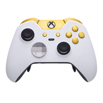 Custom Controllers Xbox One Elite Controller White Velvet/Gold LN99723 ...