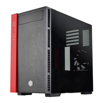 SilverStone SST-RL08BR-RGB Red Line Mini Tower Computer Case LN99940 ...
