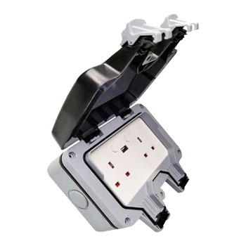 Ener-J WiFi Twin Wall Sockets With USB Port Outdoor Waterproof 13A UK ...