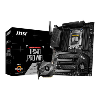 MSI AMD Threadripper TRX40 Pro WiFi PCIe 4.0 ATX Motherboard LN103594 ...