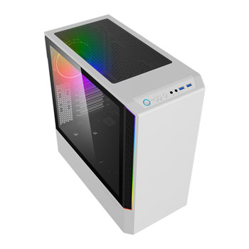 GameMax Panda White ARGB Windowed Mid Tower PC Gaming Case LN104797 ...