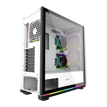 GameMax Ice ARGB White ARGB Windowed Mid Tower PC Gaming Case LN105229 ...