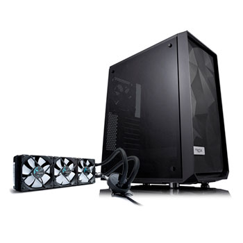 Fractal Design Meshify C Blackout TG Chassis & 360mm Celsius S36 Black ...
