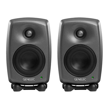 Genelec 8020D Monitor Speakers + Adam Hall Monitor Stands + Leads ...