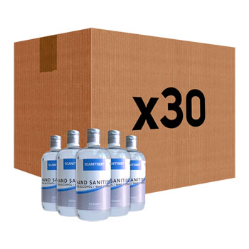 Scanitiser 30x500Ml Bottles PPE Hospital WHO Grade Hand Sanitiser 80% ...
