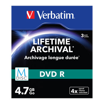Verbatim 3 Pack 4.7GB MDISC DVD-R 4X LN108504 - 43826 | SCAN UK