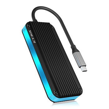 ICY BOX RGB M.2 NVMe SSD USB-C Gen2 External SSD Enclosure LN110261 ...