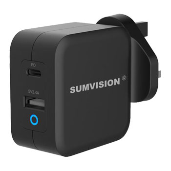 SUMVISION 2-Port Multiport USB 65W UK Charger Plug LN111003 - CHARGER ...