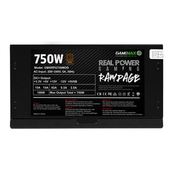 GameMax RPG Rampage 750W 80+ Bronze Power Supply LN111906 ...