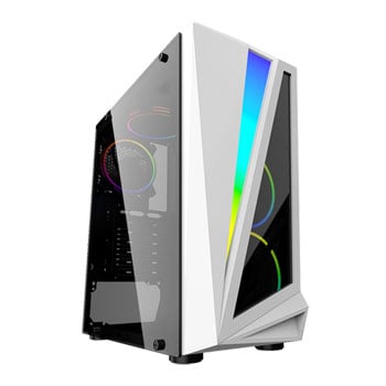 CiT Mars ARGB Tempered Glass PC Gaming Case - White LN112099 - CIT-MARS ...
