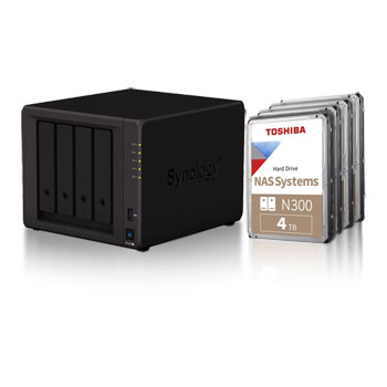 Synology 4 Bay DS420+ Desktop NAS Unit with 16TB (4 x 4TB Toshiba N300) LN113529 - DS420+/16TB ...