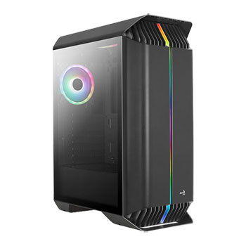 Aerocool Gladiator Black Mid Tower Tempered Glass PC Gaming Case ...