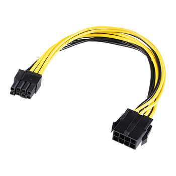 Akasa 20cm 12V ATX 8-Pin to PCIe 6+2 Pin Adapter Cable LN121015 - AK ...