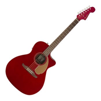 Fender - Newporter Player Acoustic-Electric Guitar - Candy Apple Red ...