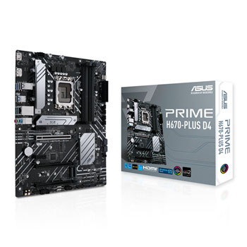 ASUS PRIME Intel H670-PLUS D4 PCIe 4.0 ATX Motherboard LN122634 - PRIME ...
