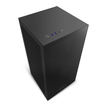NZXT Black H1 V2 Mini-ITX Windowed Gaming Case with 750W PSU & AIO ...