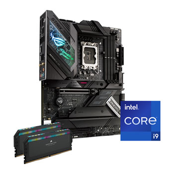 Intel Core i9 12900KS CPU + ASUS ROG STRIX Z690-F WIFI MoBo + Corsair ...