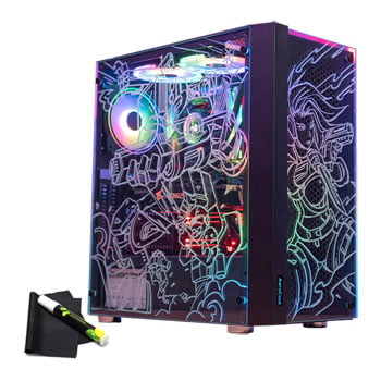 AeroCool Skribble ARGB Tempered Glass Mid Tower Gaming Case inc 3 x ...