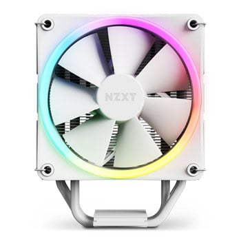 NZXT T120 RGB White Intel/AMD CPU Cooler with 120mm RGB Fan LN128536 ...