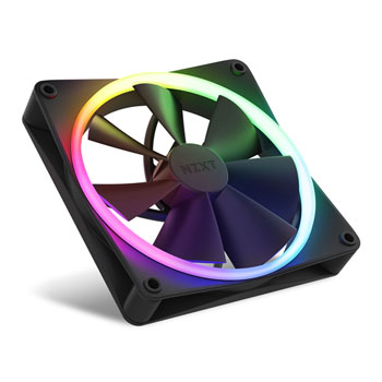 NZXT F140 RGB 140mm PWM High Airflow Fan Twin Pack - Black LN128527 ...