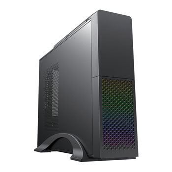CiT S015B Slim Micro ATX/ITX Case with LED Strip + 300w Power Supply ...
