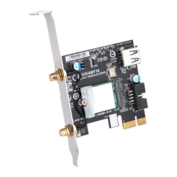 GIGABYTE Tri-Band WiFi 6E 2x2 Wireless PCIe Adapter with Bluetooth 5.2 ...