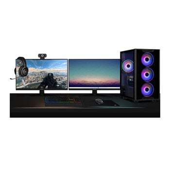 Full Gaming Setup Powered by NVIDIA GeForce and Intel with 2 Monitors ...