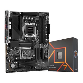 ASRock X670E PG Lightning + AMD Ryzen 7 7700X CPU Bundle LN134589 - AMD ...