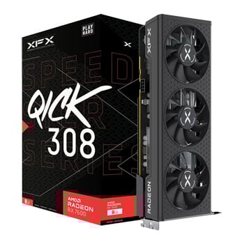 XFX AMD Radeon RX 7600 Speedster QICK308 8GB RDNA3 Graphics Card ...